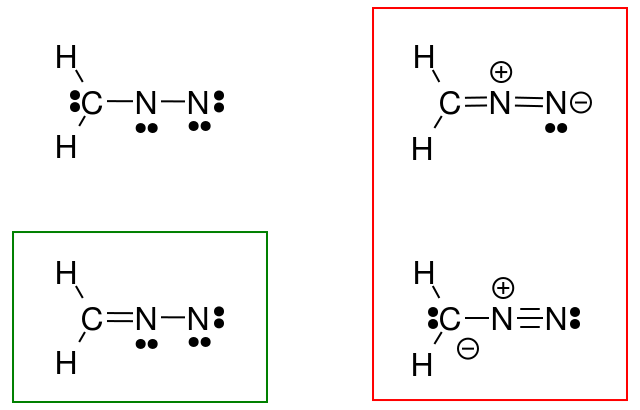 What is the correct Lewis structure of diazomethane? - ECHEMI