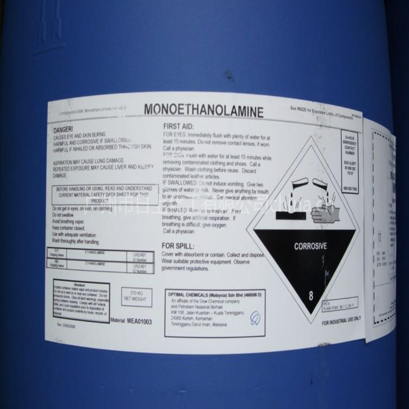 Buy Monoethanolamine MEA 99.5% 2-aminoethanol ISO TANK DRUM CAS NO. 141 ...