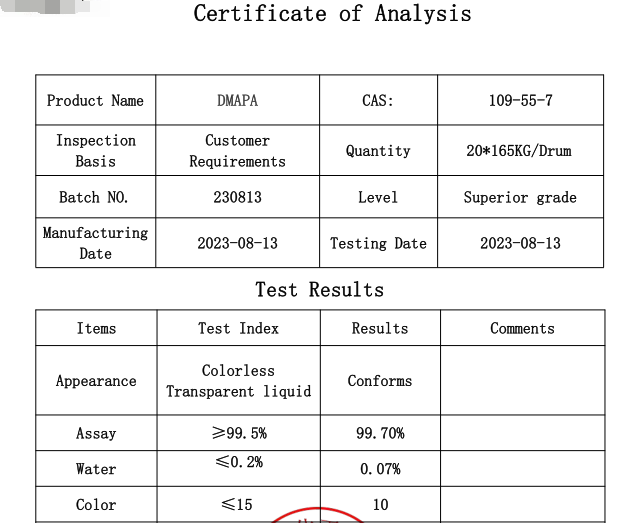 Buy N,N-Dimethyl-1,3-propanediamine DMAPA Dimethylaminopropylamine ...